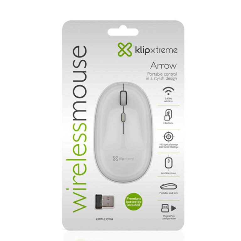 Klip Xtreme KMW-335WH | Ratón Inalámbrico 3D de 4 Botones | Sofmat ...