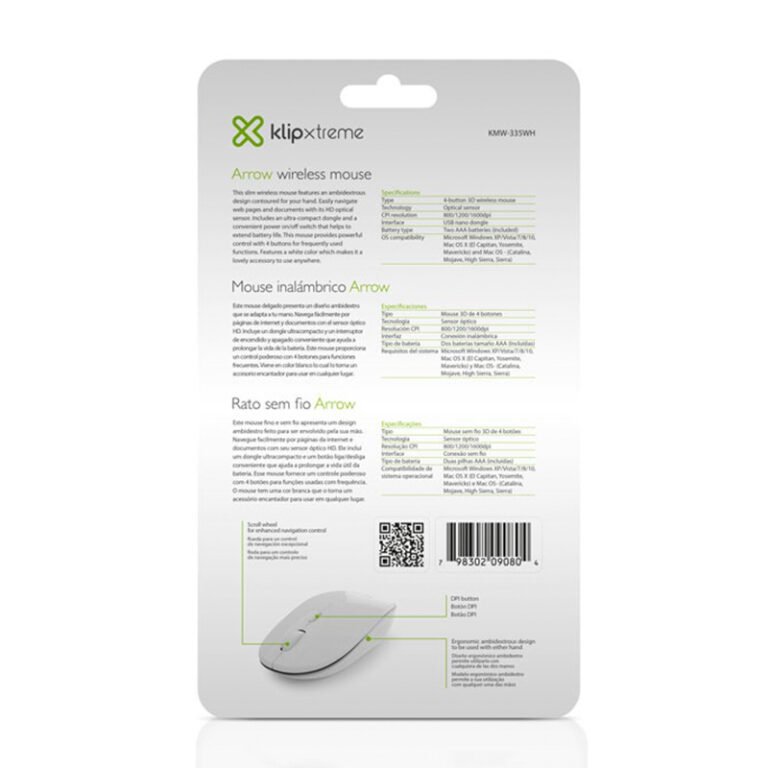 Klip Xtreme KMW-335WH | Ratón Inalámbrico 3D de 4 Botones | Sofmat ...